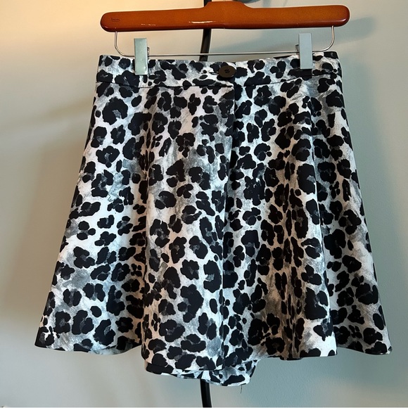 Zara | Shorts | Nwt Zaraleopard Print Skort Skirt | Poshmark